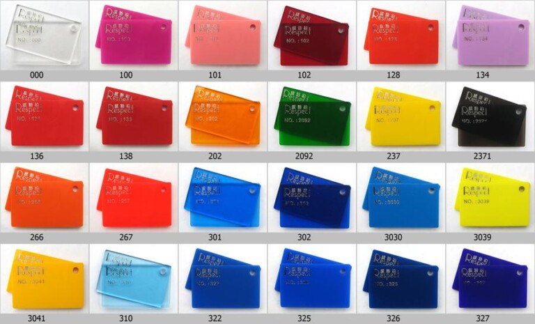 Color Acrylic Swatches - Custom acrylic stands, Custom acrylic box ...