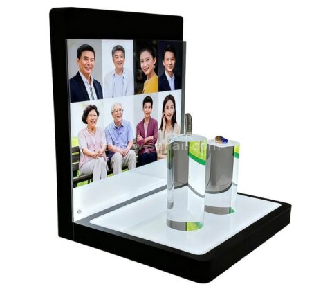 Custom Acrylic Counter Top Display Stand Case With LED Light